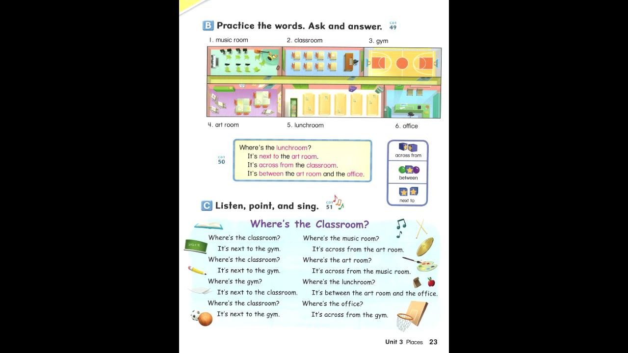 page 23 let's go 3 4th edition unit 3 places - YouTube