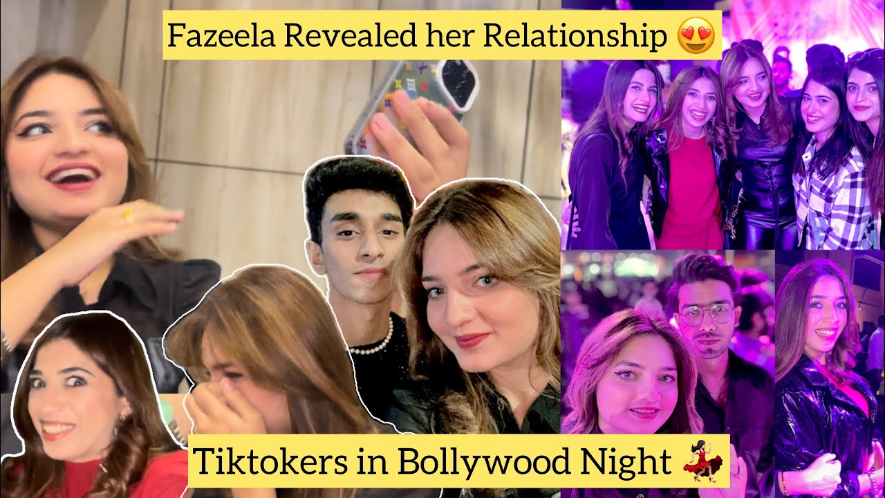 Fazeela revealed her Relationship | Tiktokers in Bollywood Night ...