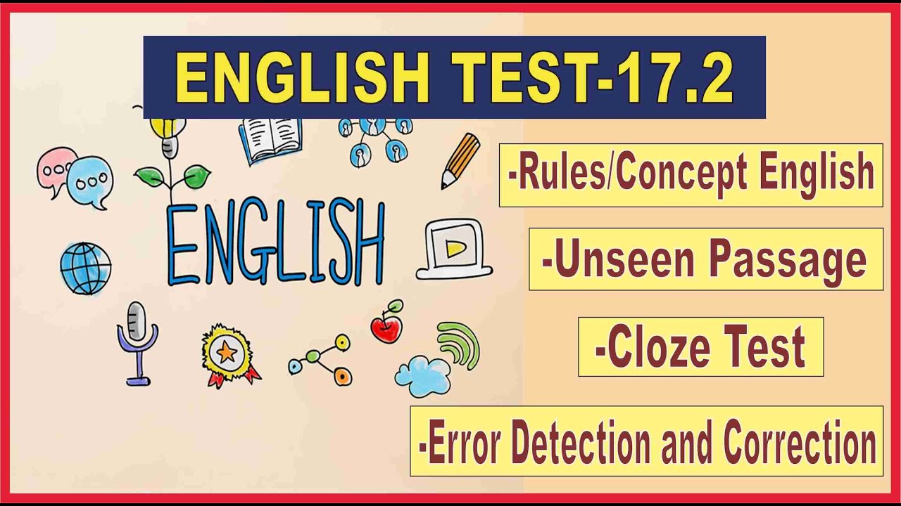 English Test 17.2 | Error Detection And Correction | Unseen Passage ...