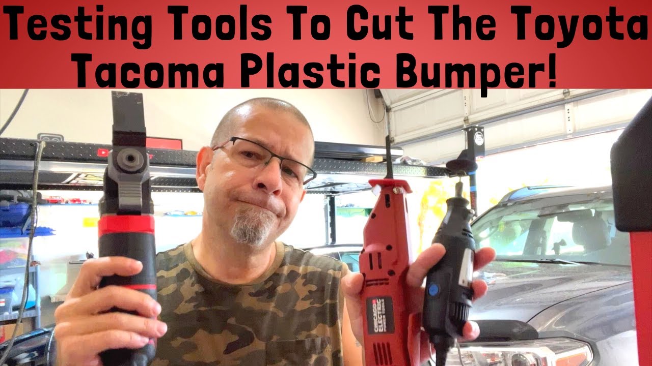 Tools To Cut The Toyota Tacoma Plastic Bumper - YouTube