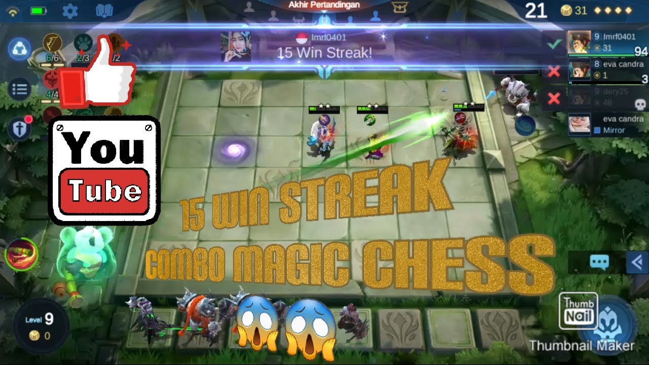 15 Win Streak combo magic chess // game play mobile legends - YouTube
