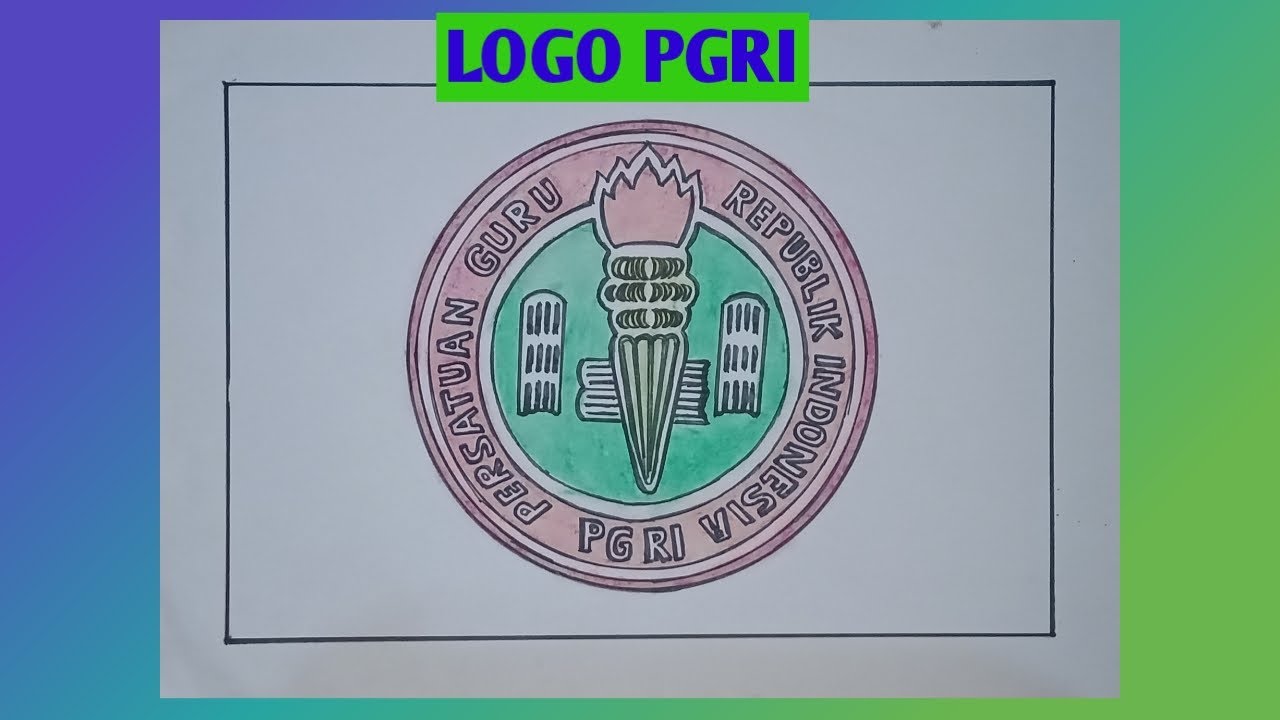 Cara menggambar logo PGRI|| Logo PGRI selamat hari guru - YouTube