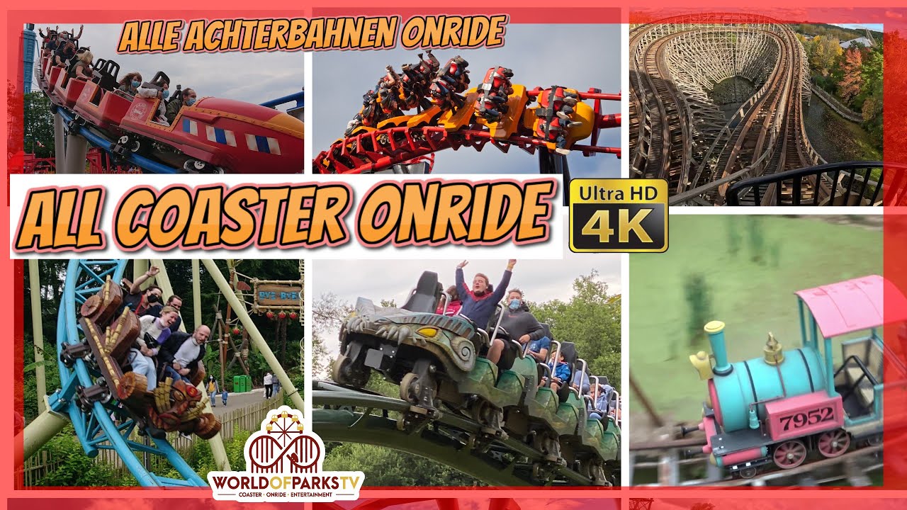 Walibi Belgium All Coasters (Onride POV) Walibi Belgium alle achtbanen ...