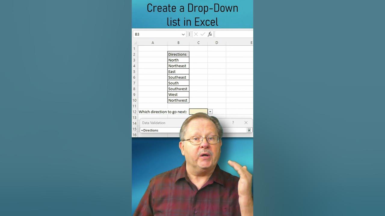 Creating Drop-Down Lists in Excel #exceltips #excel - YouTube