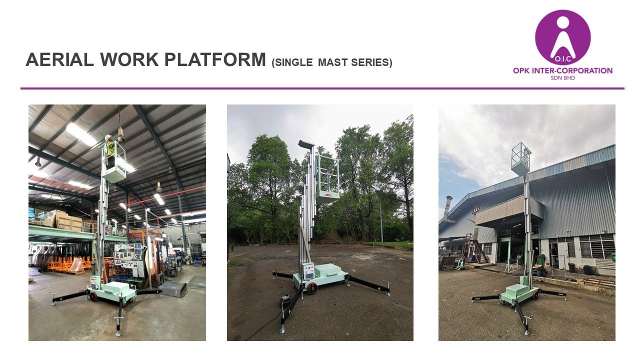 OIC Aerial Work Platform (Single Mast) - How it Works - YouTube