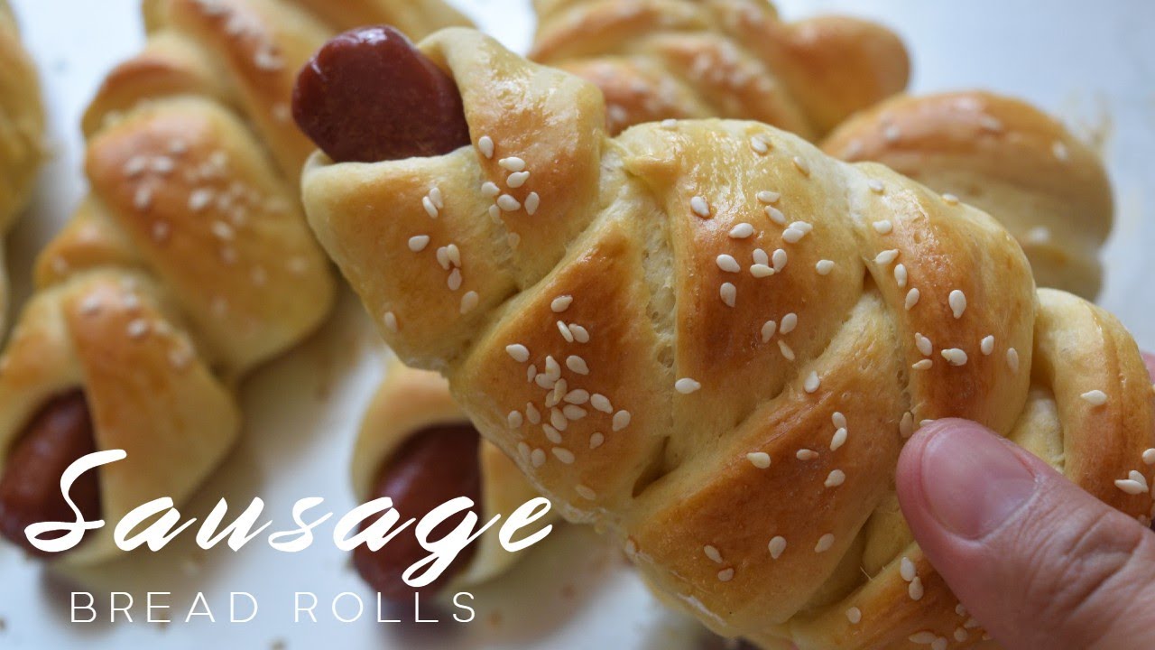 SAUSAGE BREAD ROLLS RECIPE || EASY BREAD SNACKS || How to Make Sausage ...