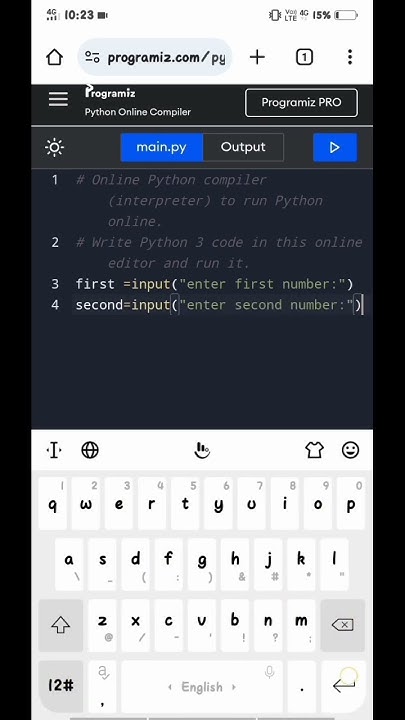 Make Simple Calculator Using Python 👨‍💻📟💹🎮coading Python Pythonprogramming Programming Youtube