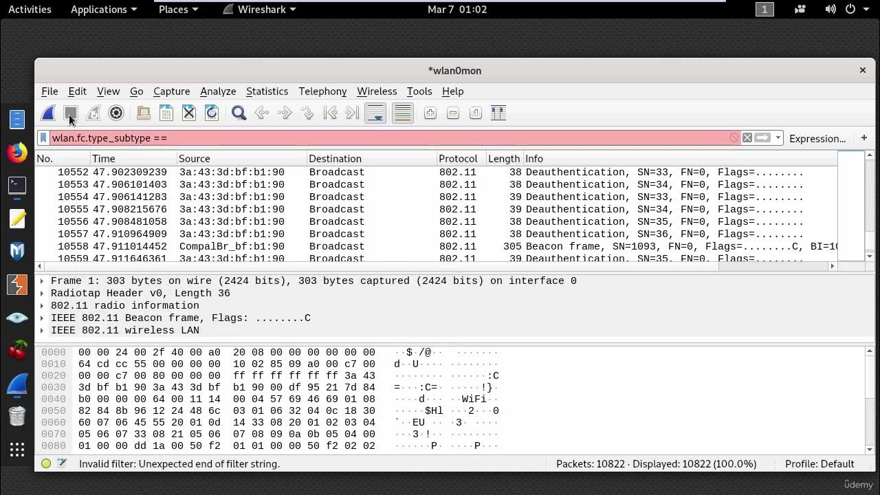 26 Detect WiFi Attacks using Wireshark - YouTube