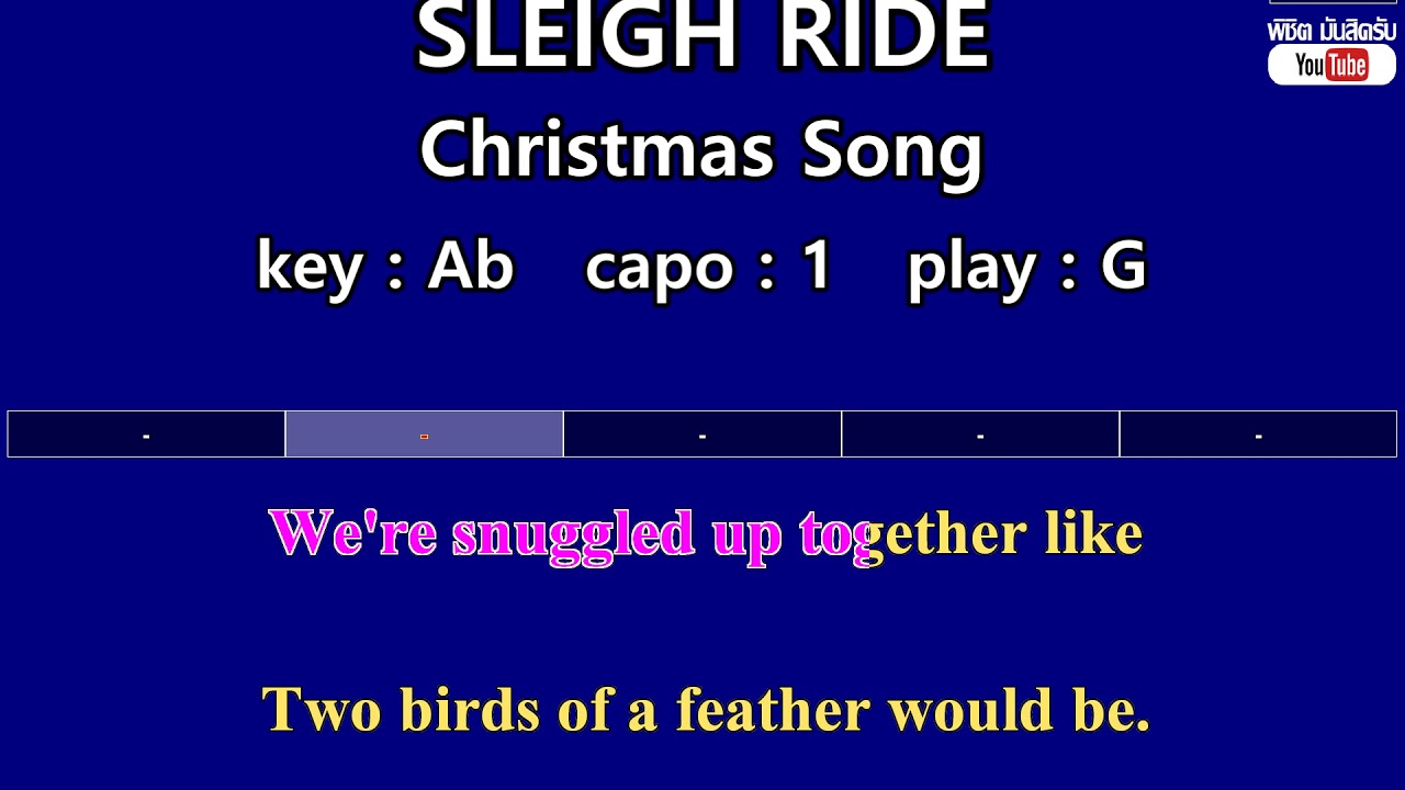 SLEIGH RIDE - Christmas Song (Karaoke & Easy Guitar Chords) Key : Ab ...