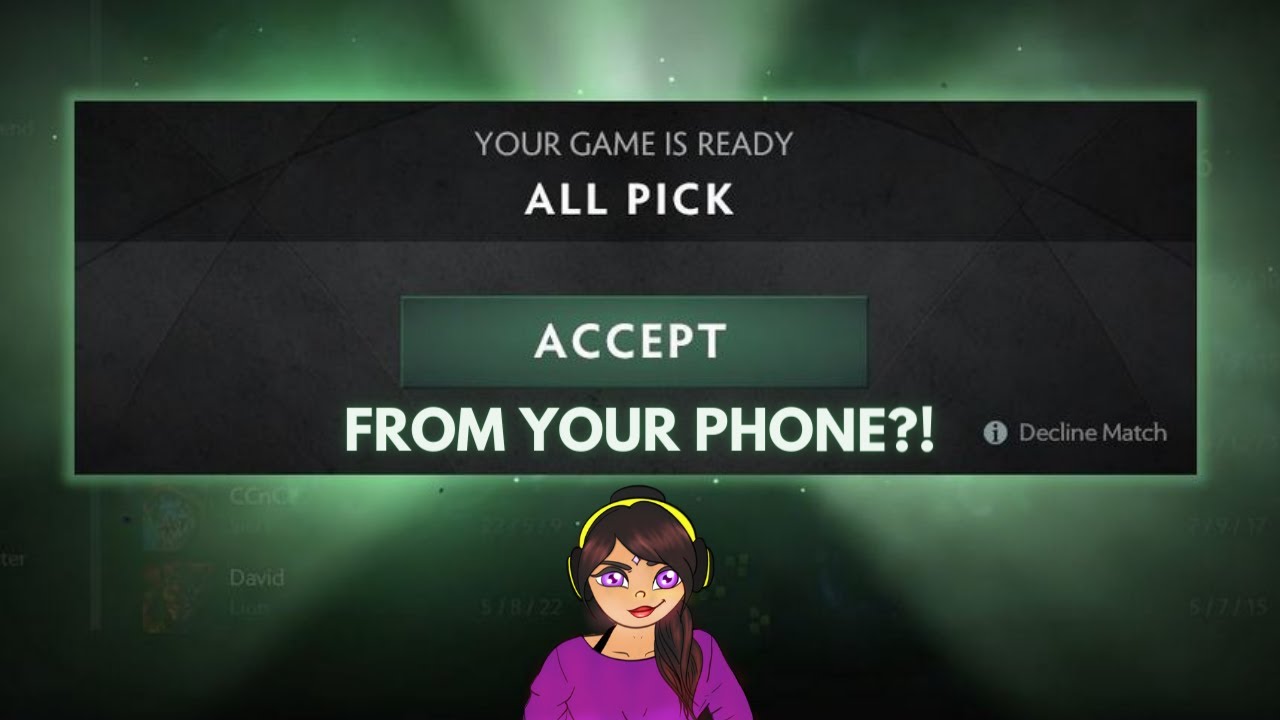 Want to accept game and use Dota 2 from your phone? Try This! - YouTube
