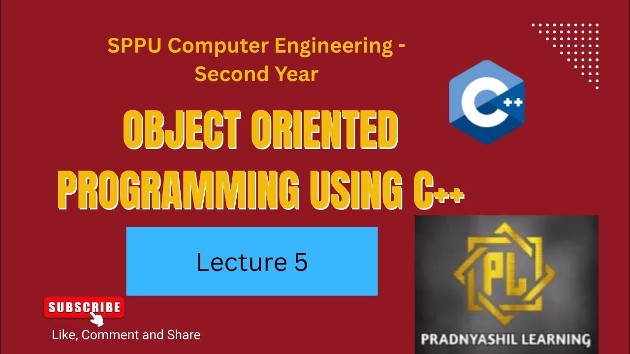 Lecture 5 Object Oriented Programming using C++ - YouTube