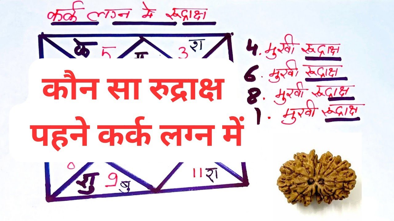 New Concept of wearing Rudraksha in Cancer | karka lagna ki kundali me ...