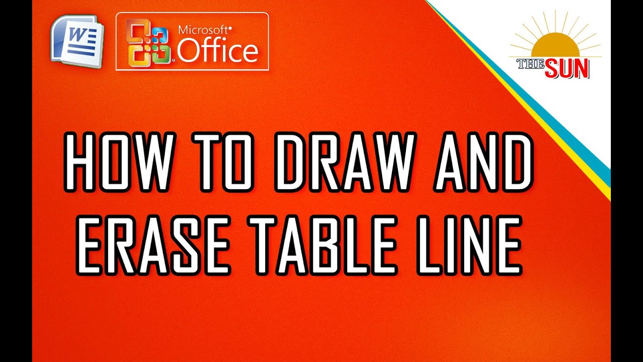 HOW TO DRAW AND ERASE TABLE LINE l MICROSOFT WORD 2007 l BANGLA ...