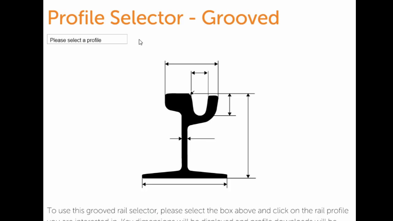 Grooved rail profile selection - British Steel - YouTube