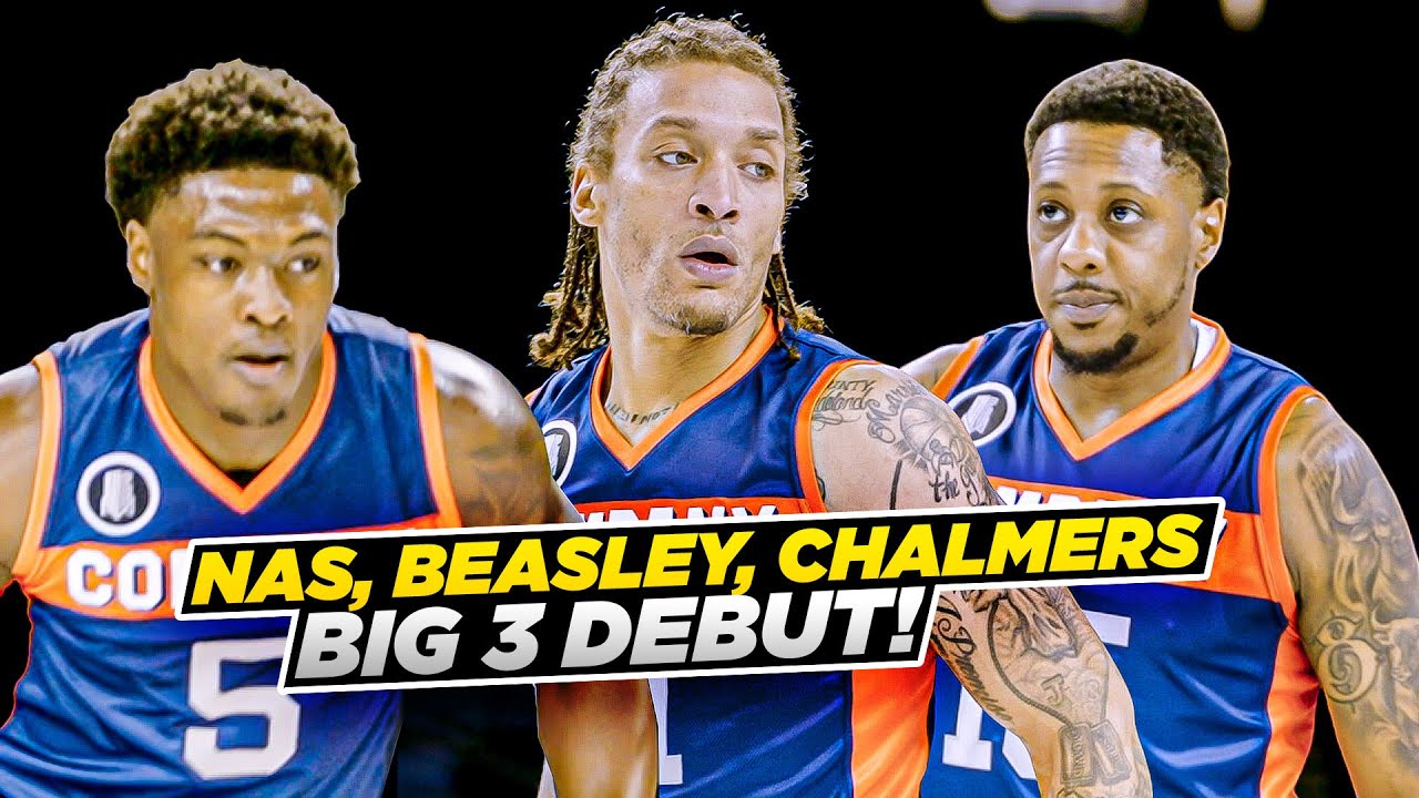 Michael Beasley, Nasir Core & Mario Chalmers Make Big 3 Season Debut | 3s Company vs Power - YouTube