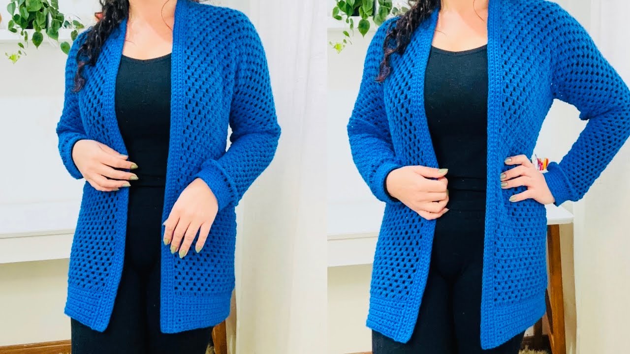 Cardigan de Crochê Supreme por Sandra Brum | Tutorial Passo a Passo Completo - YouTube