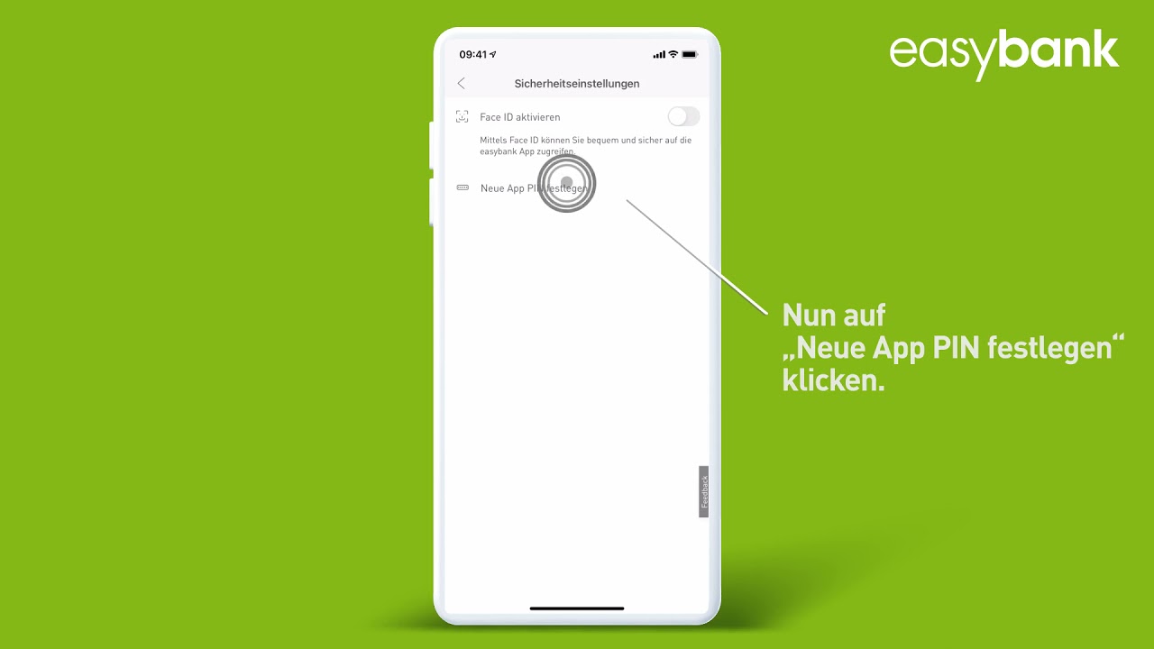 App PIN ändern in der easybank App - YouTube