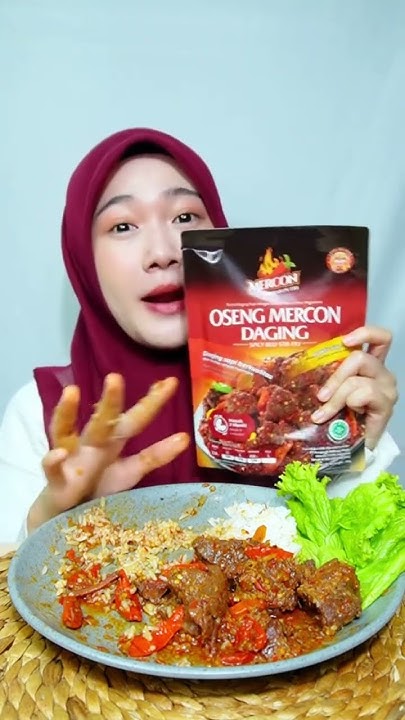 Makan siang oseng daging mercon, link cek out divideo youtube aku ya - YouTube