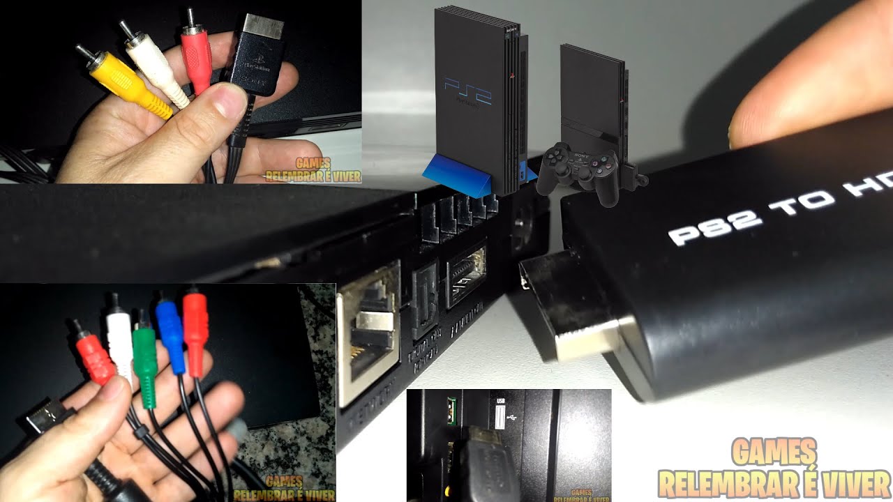 Como configurar o PS2 para estar ligando Cabo Componente e Cabo HDMI Na ...