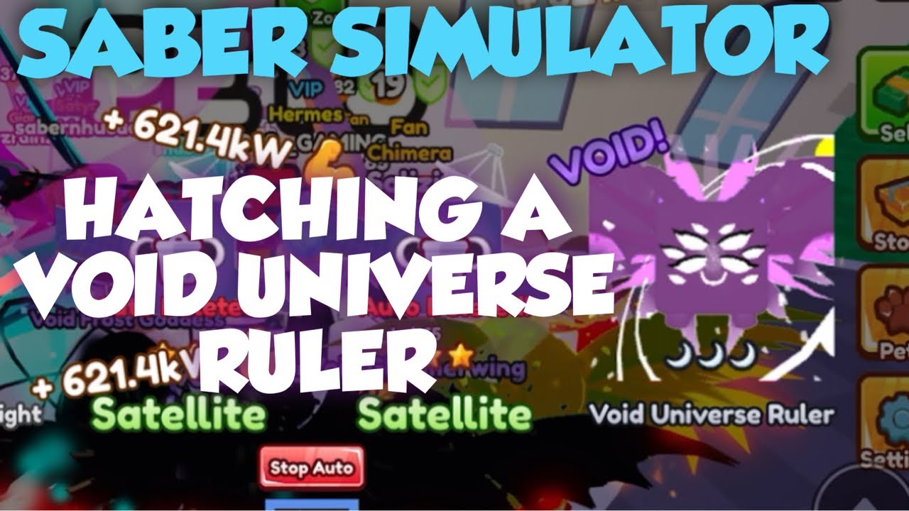 Saber simulator New Dungeons Update hatching the new Void Universe ...