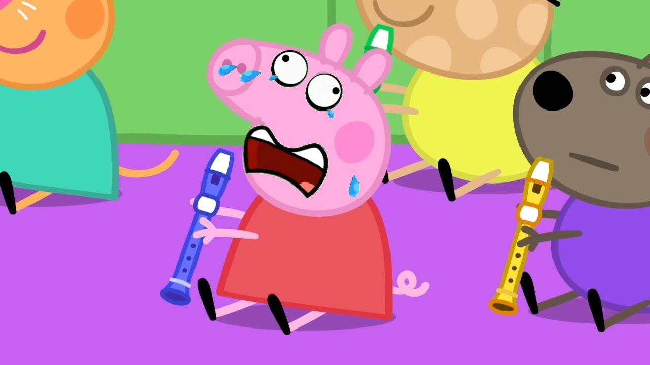Peppa Pig Recorder Episode Funny Facial Expressions - YouTube