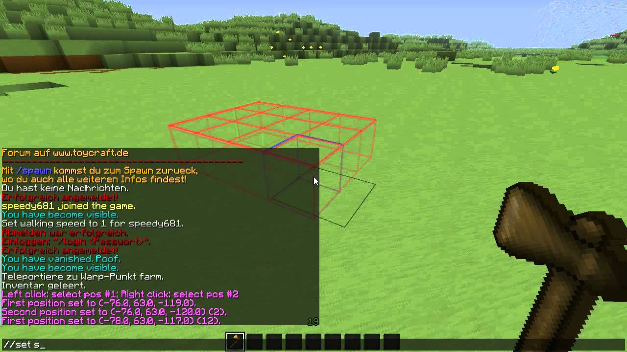WorldEdit Kurs 1.0 - Grundlagen - wand, undo, redo - YouTube