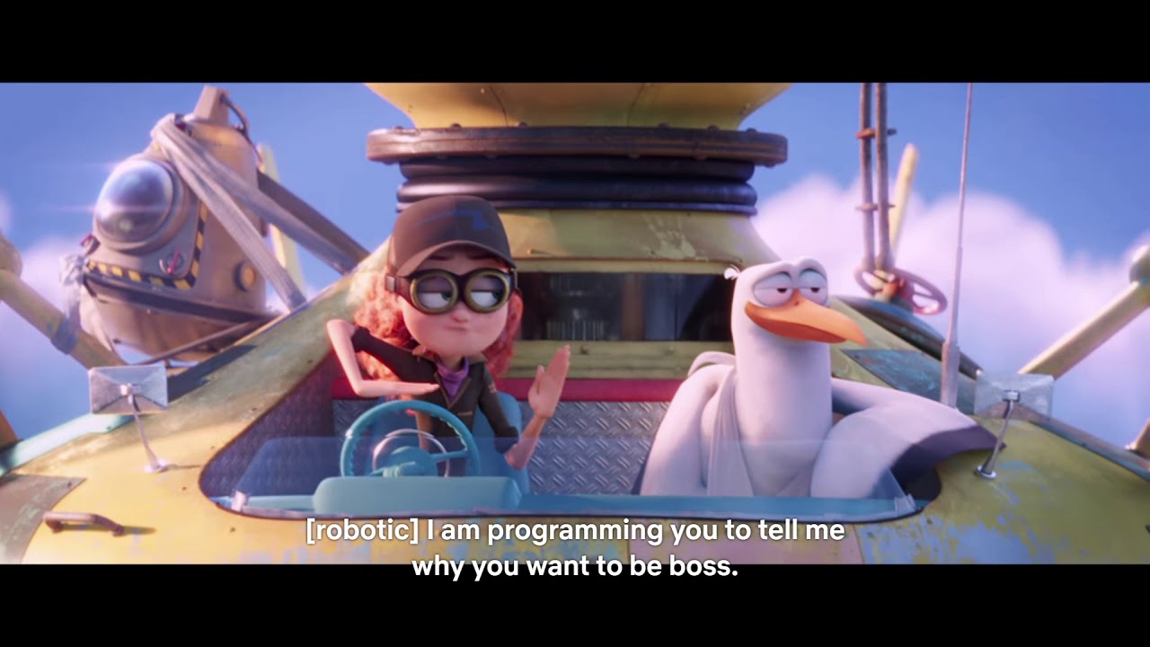 Storks Tulip pushes Junior's buttons - YouTube