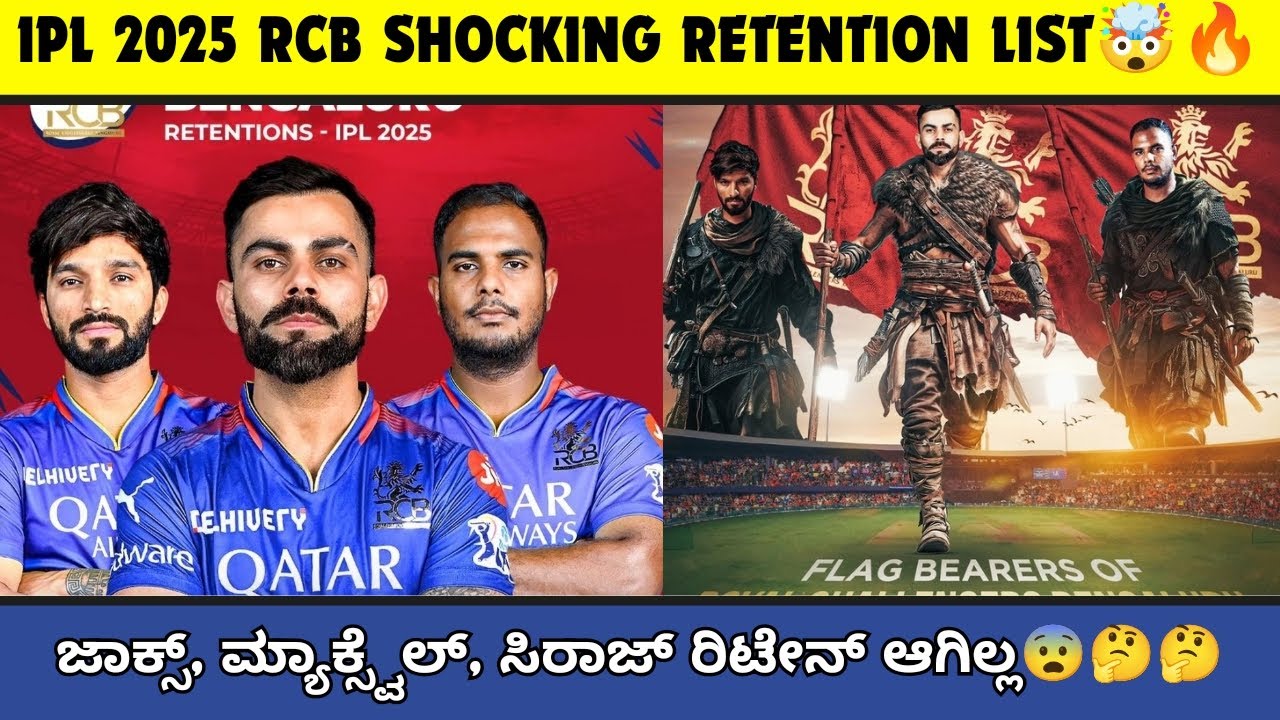 Rcb ರಿಟೇನ್ ಮಾಡಿಕೊಂಡ ಆಟಗಾರರ ಲಿಸ್ಟ್ ಇಲ್ಲಿದೆ💯||ಶಾಕಿಂಗ್ ರಿಟೇನ್ ಮಾಡ್ತಾ rcb ...