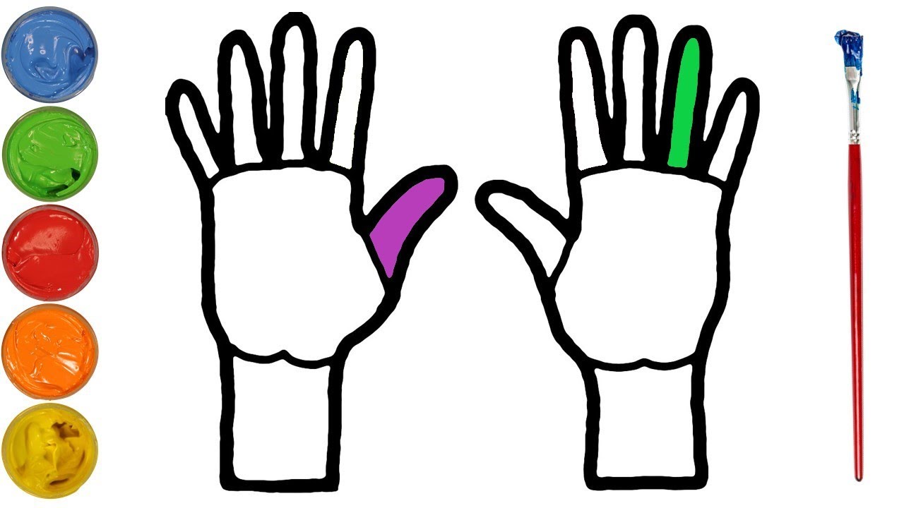 RAINBOW HANDS Drawing, Painting & Coloring for Kids & Toddlers | COLOR ...