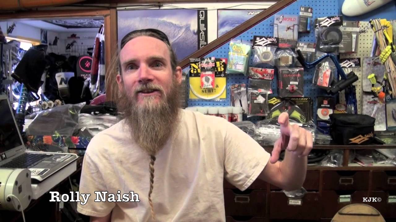 Rolly Naish Naish Hawaii First Surfboard - YouTube