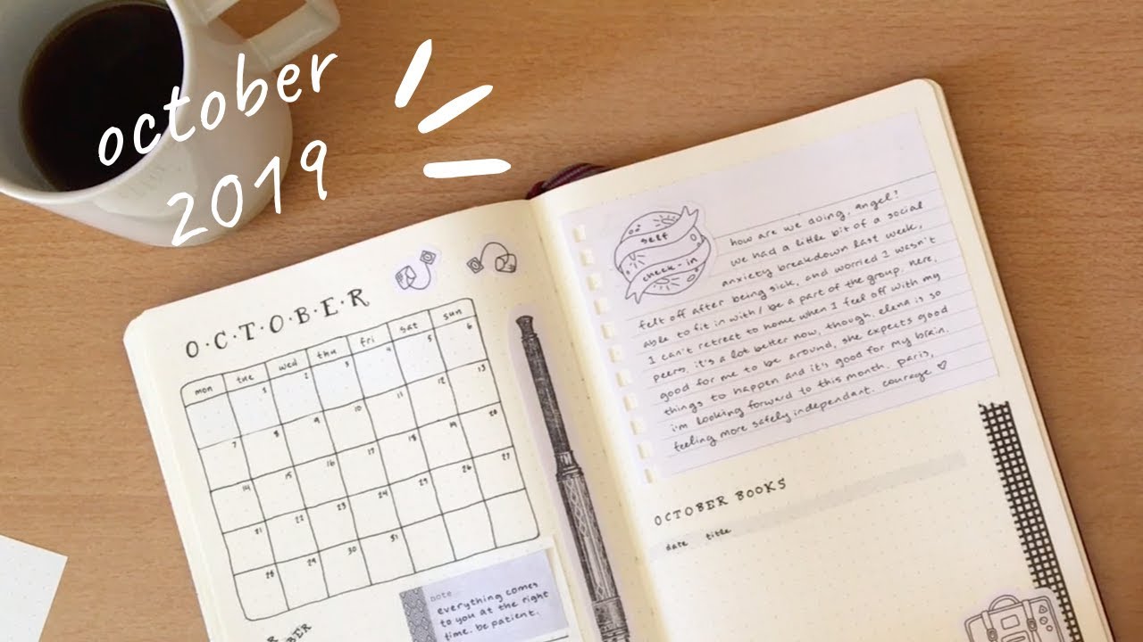 october 2019 // bullet journal setup - YouTube
