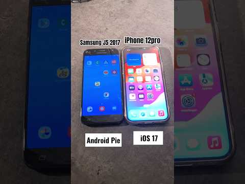 Boot up speedtest Samsung #J5 2017 vs iPhone #12Pro #androidvsiphone #ios17 #androidpie #galaxyj5