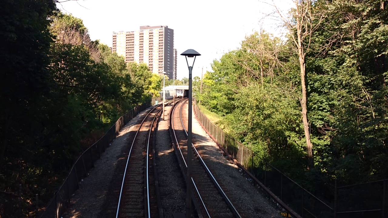 Toronto rocket train departing from Victoria park station - YouTube