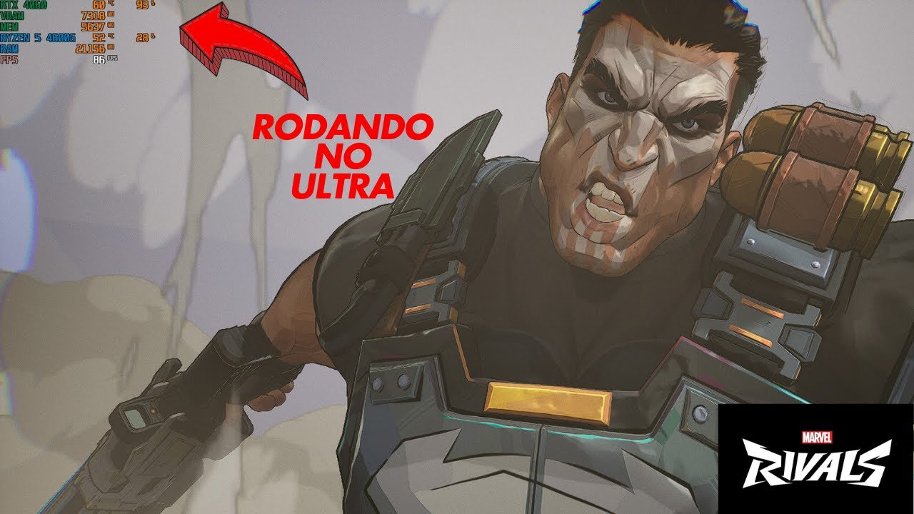testei um RYZEN 5 4600G com uma RTX 4060 no MARVEL RIVALS,DEU BOM ...