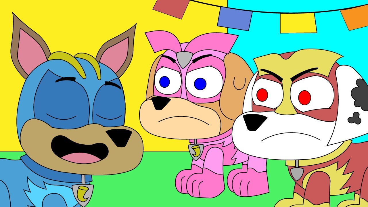 Paw Patrol Chase Quits the Team Skye & Marshall Mad (Animation Parody ...