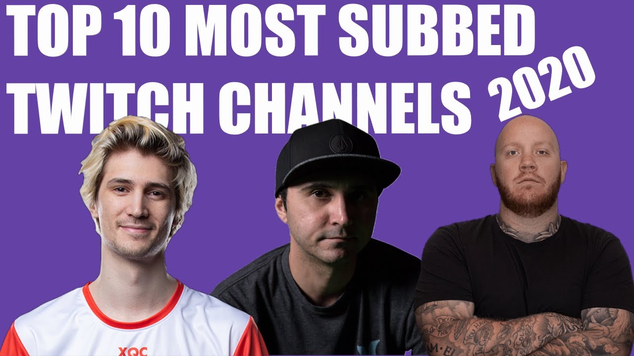 Top 10 Most Subbed Twitch Channels 2020 - YouTube