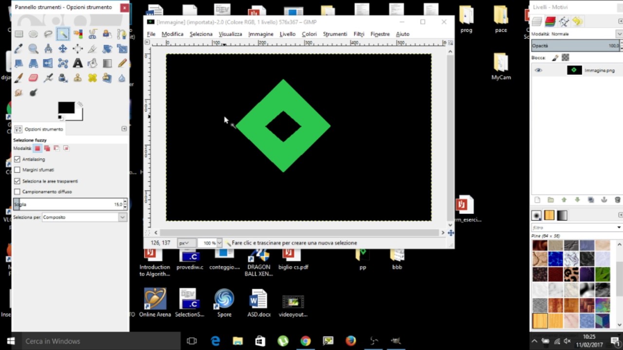 How to make an invisibile background with GIMP - YouTube
