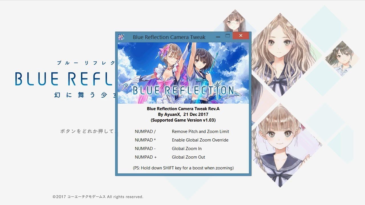 Blue Reflection Camera Tweak - YouTube