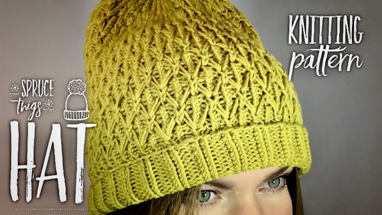 ВЯЖЕМ ПОТРЯСАЮЩУЮ ШАПОЧКУ "ЕЛОВЫЕ ВЕТОЧКИ" СПИЦАМИ / "Spruce Twigs" hat ...