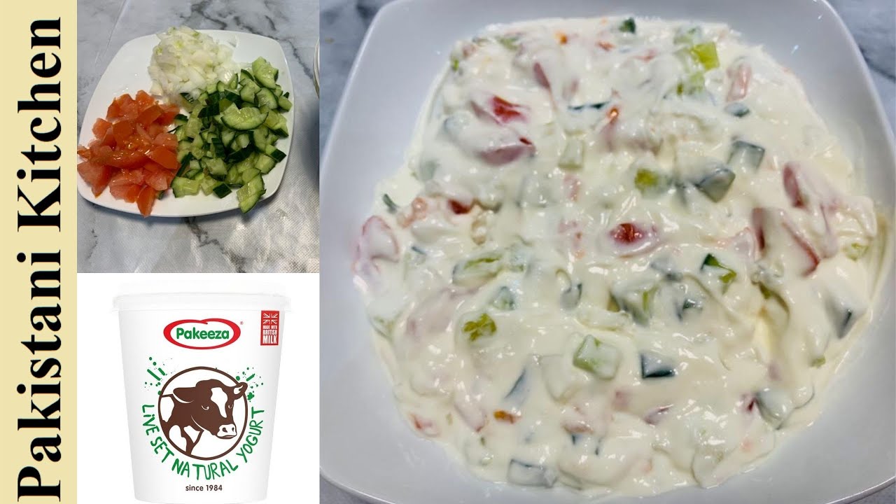 Fresh Cucumber Onion and Tomato Salad Recipe with Yogurt by pakistani ...