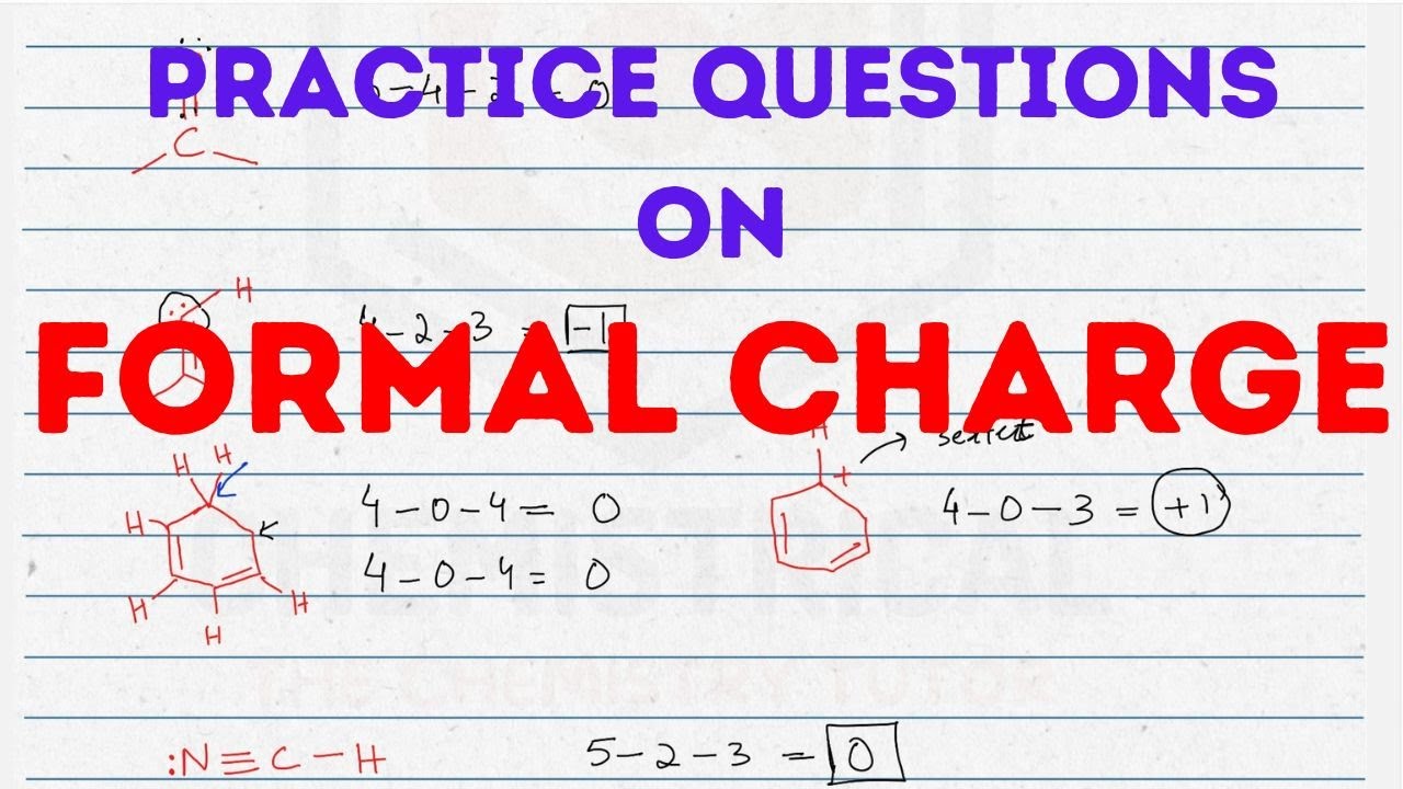 FORMAL CHARGE- Practice Questions | Lewis Structures| Chemical Bonding ...