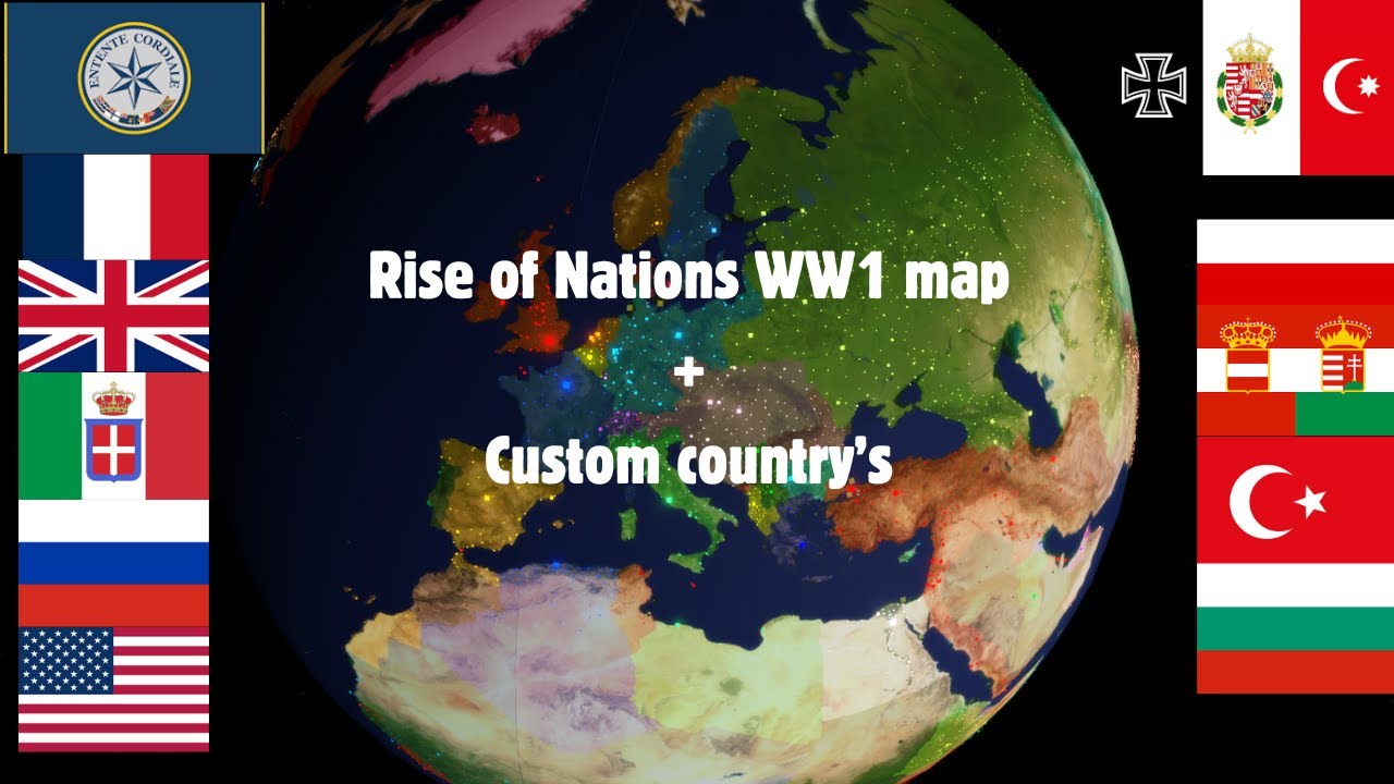 Rise of Nations WW1 borders + custom countries (Read desc) - YouTube