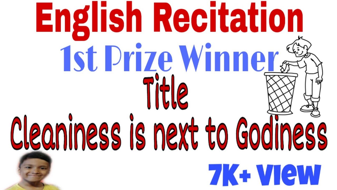 English recitation 1st prize winner-UKG Class by Ishaan - YouTube