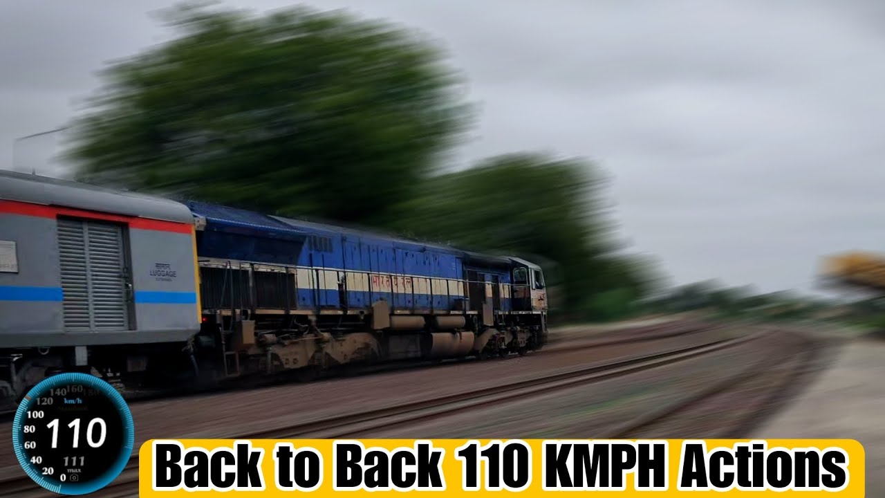 BACK TO BACK 110 KMPH Actions by ICF TRAINS BETWEEN JODHPUR-LUNI ...