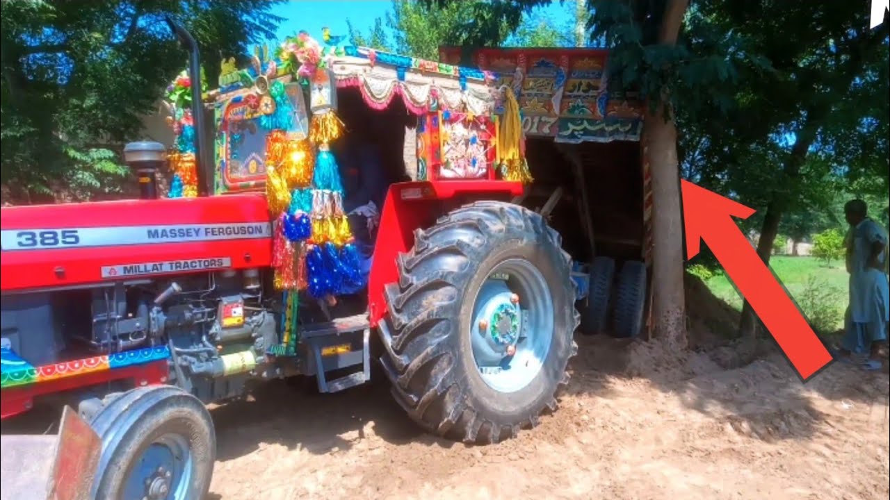 Pulling Load Tractor | New 385 fully loaded || Heavy Tractor work - YouTube