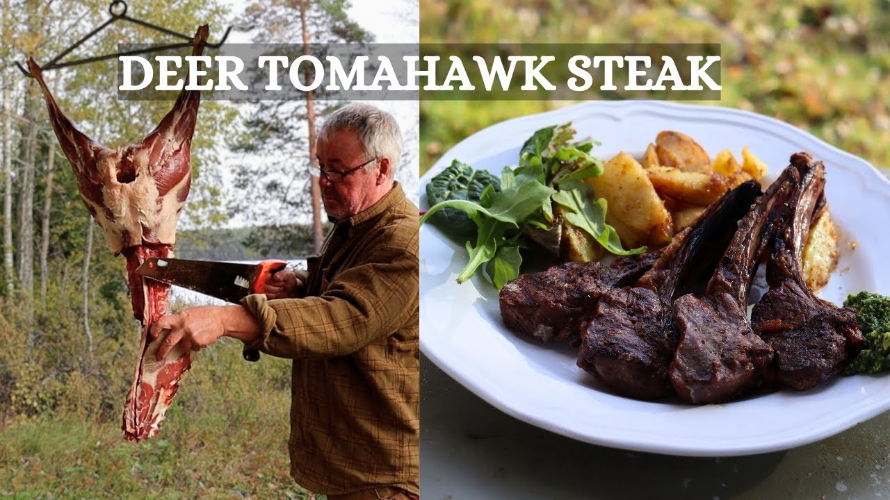 DEER TOMAHAWK STEAK - YouTube