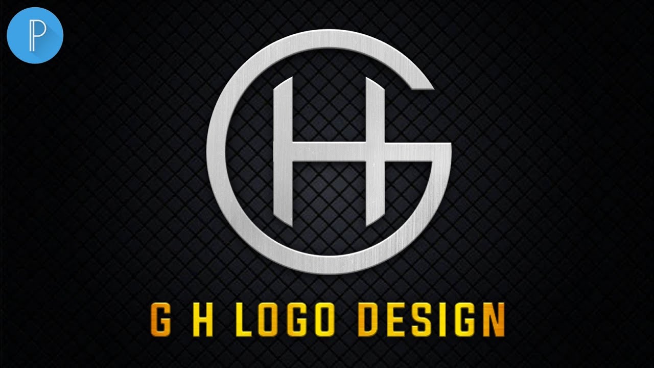 G H Logo Design | How to Make Professional Logo in PixelLab | Abduke ...
