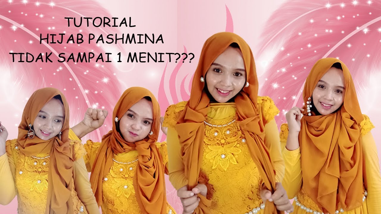 tutorial hijab lebaran 2020 simple tanpa jarum - YouTube