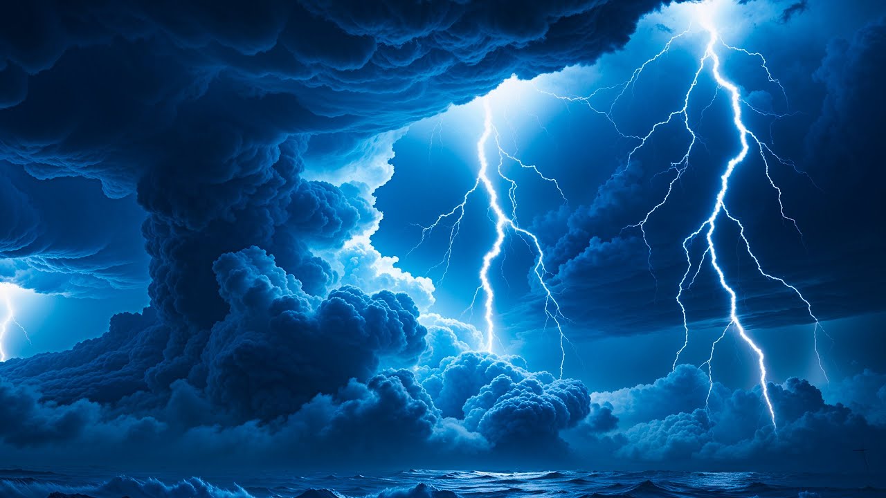 ⚡ Heavy Thunderstorm Night with Torrential Rain & Thunder, Strong Wind ...