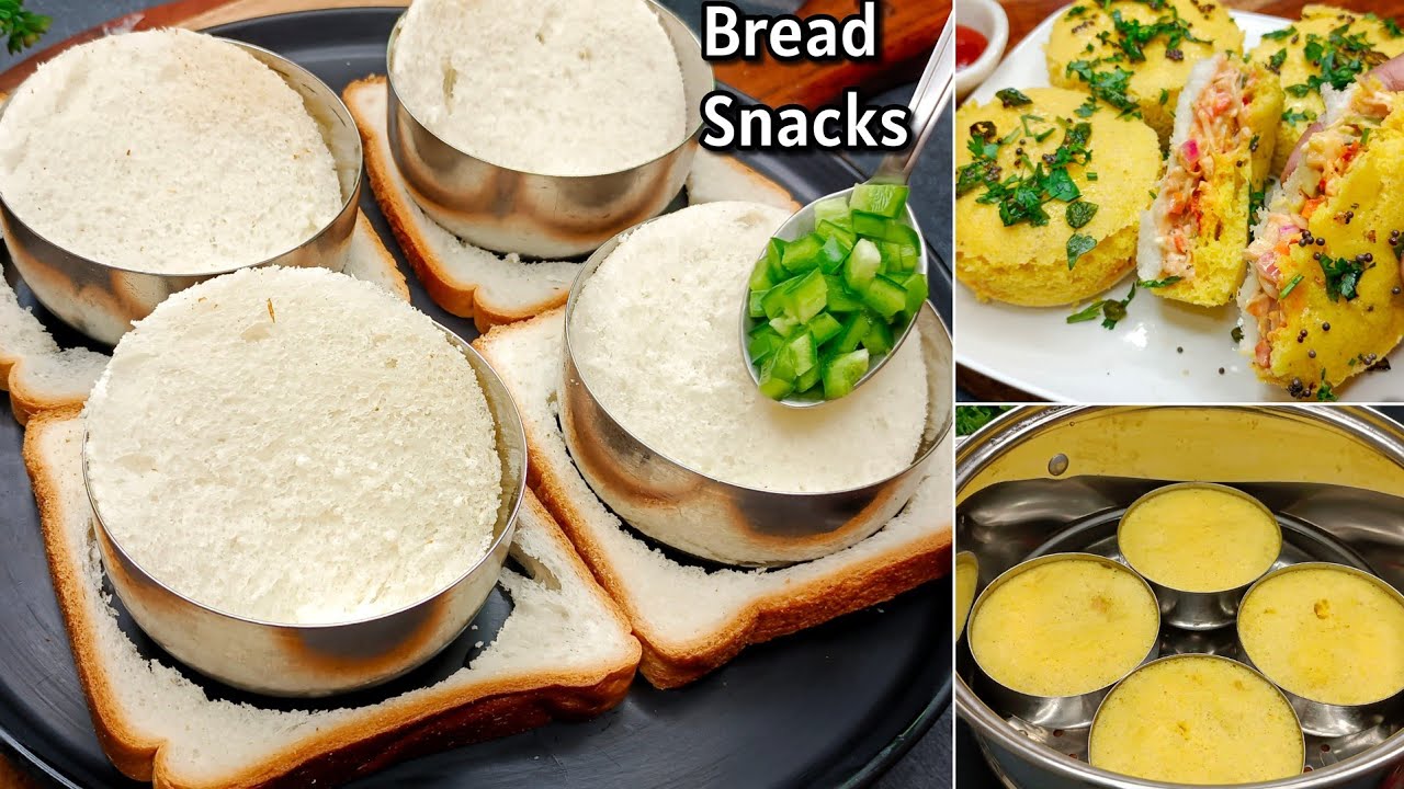 Bread Snacks Recipe | Bread Dhokla Sandwich | New Recipe | Evening ...